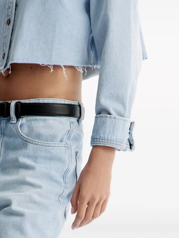 12 STOREEZ Cropped Organic-cotton Denim Shirt
