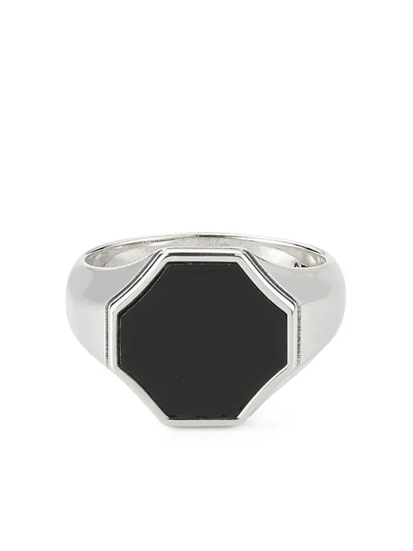 Emanuele Bicocchi Hex Signet Ring - Silver