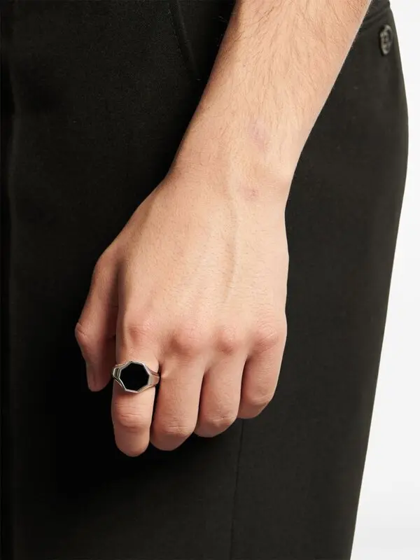 Emanuele Bicocchi Hex Signet Ring - Silver