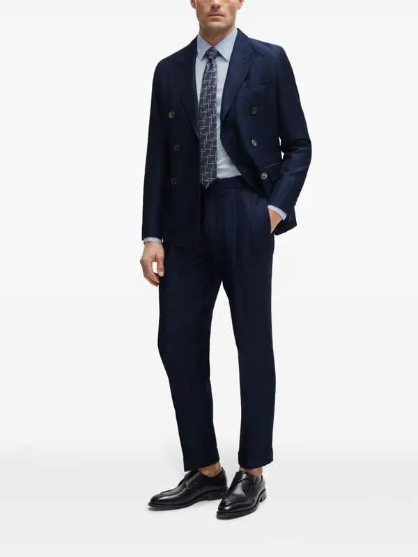 BOSS Pleated Tapered Trousers
