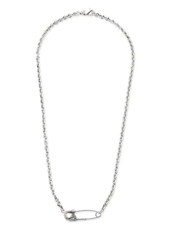 Emanuele Bicocchi Arabesque Pin Necklace - Silver