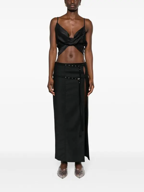 Y/project Sheer-lace Draped Top
