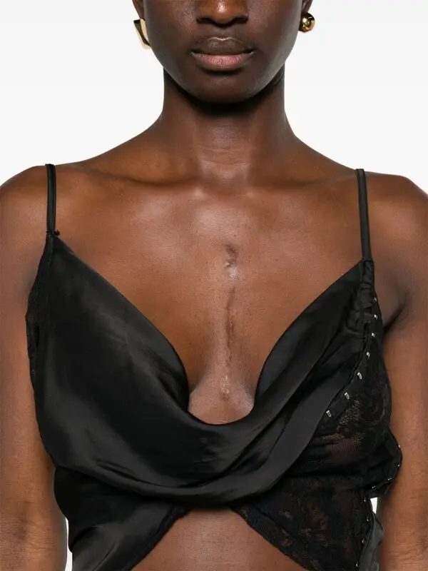 Y/project Sheer-lace Draped Top