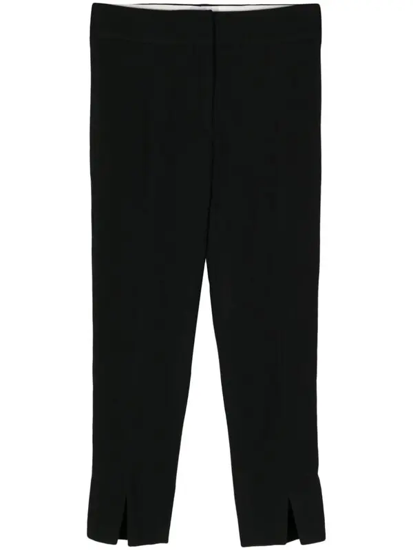 Patou Wool Tapered Trousers - Black