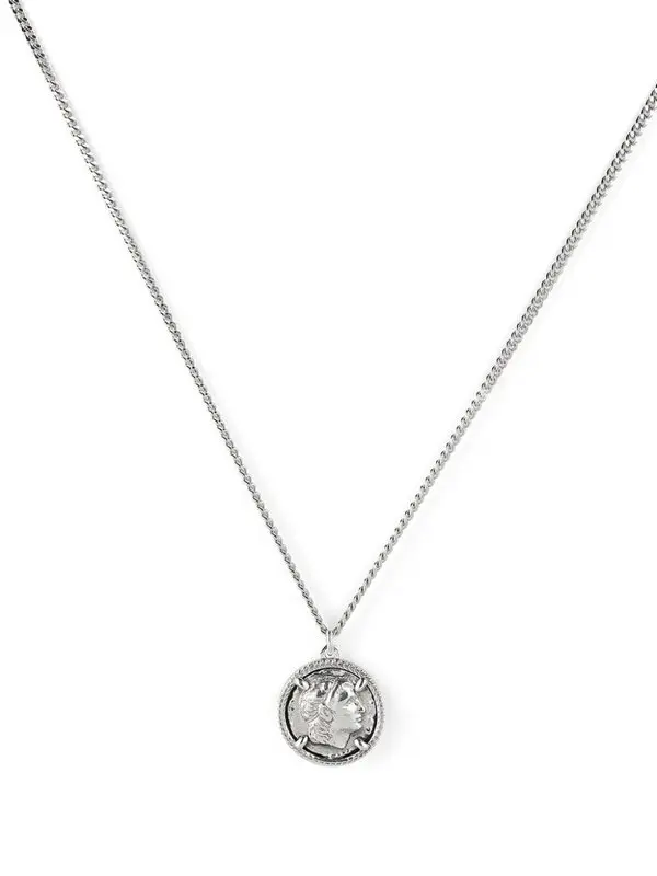 Emanuele Bicocchi Caesar Coin Necklace - Silver