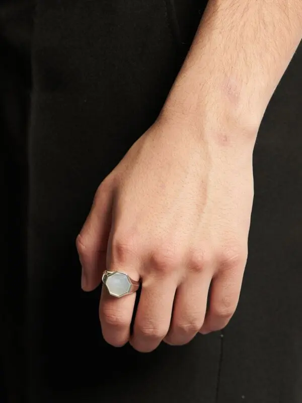 Emanuele Bicocchi Hex Signet Ring - Silver