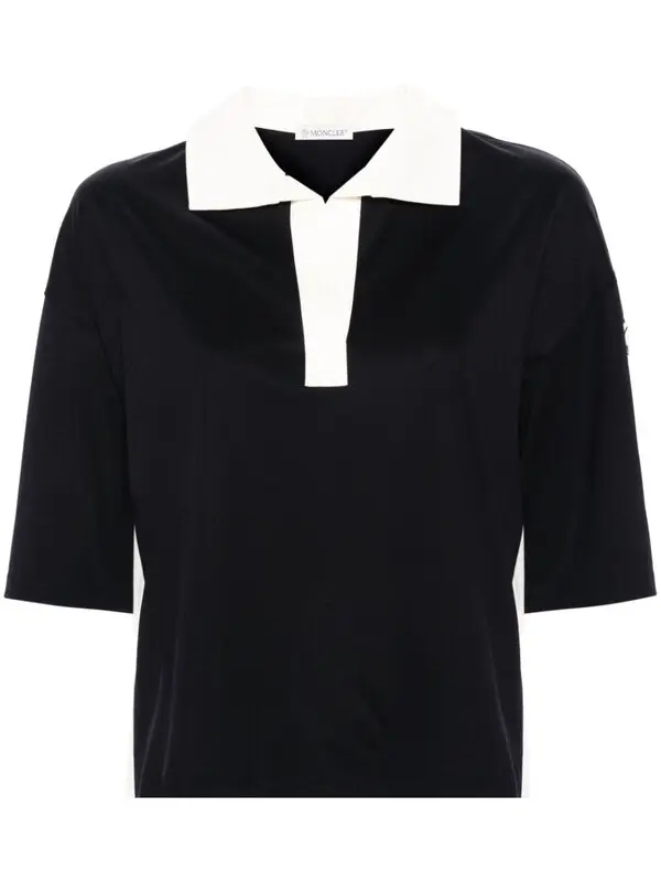 Moncler Logo-patch Cotton Polo Shirt