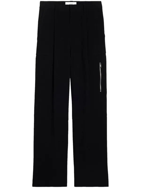 AMI Paris Tailored Wide-leg Trousers