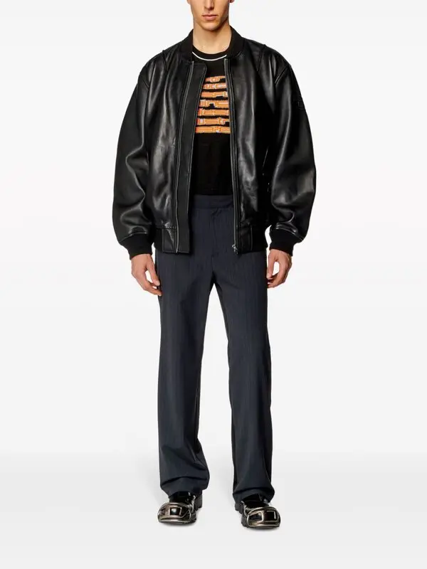 DIESEL L-PRITTS 150450円レザージャケット　サイズ52 Diesel Black L-Pritts Leather Jacket Diesel