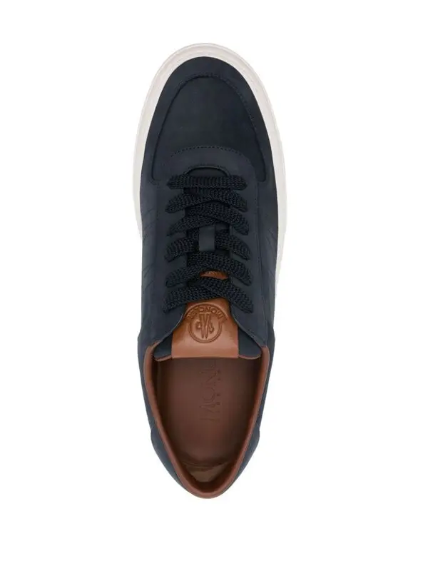 Moncler Monclub Leather Sneakers - Blue