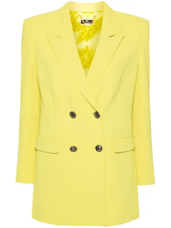 Elisabetta Franchi Double-breasted Blazer - Yellow