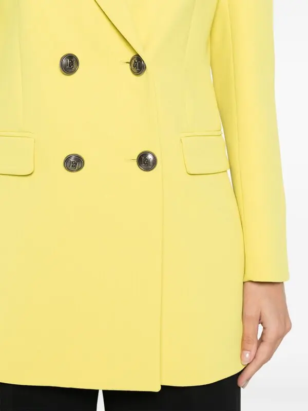 Elisabetta Franchi Double-breasted Blazer - Yellow