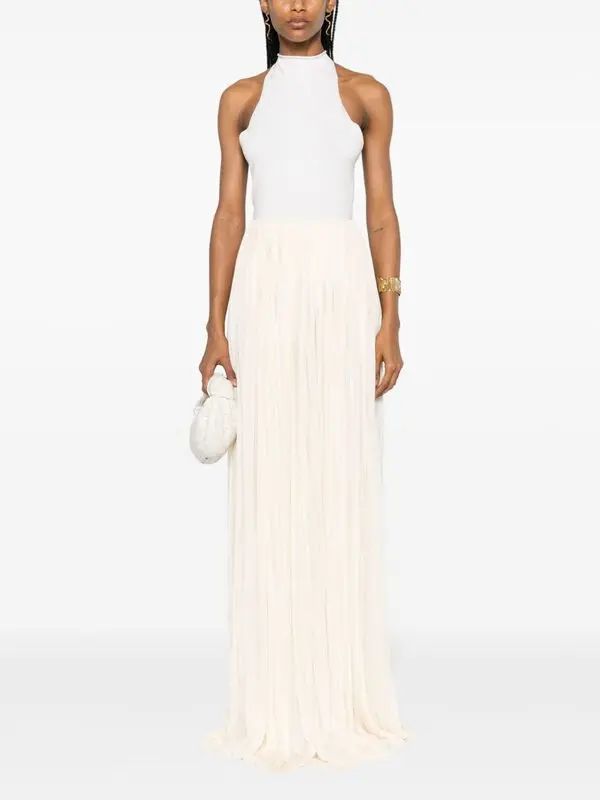 Saint Laurent Pleated Maxi Skirt