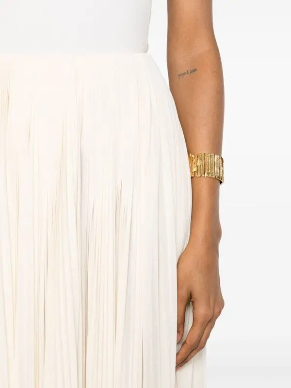Saint Laurent Pleated Maxi Skirt