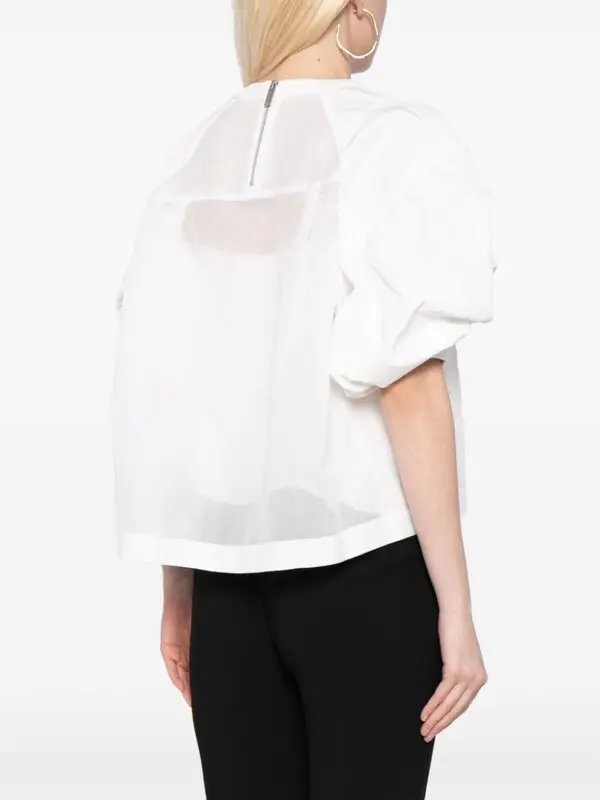 Sacai Puff-sleeved Panelled Blouse
