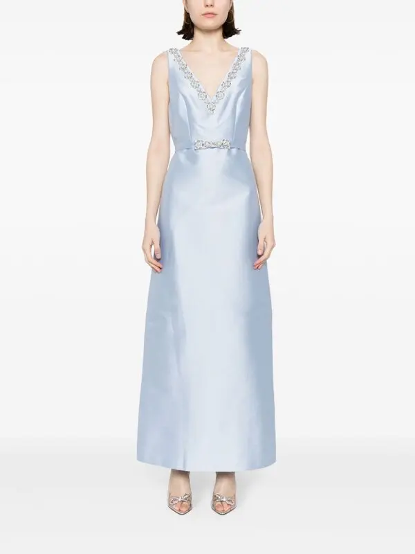Sachin & Babi Garda Mikado Gown - Blue