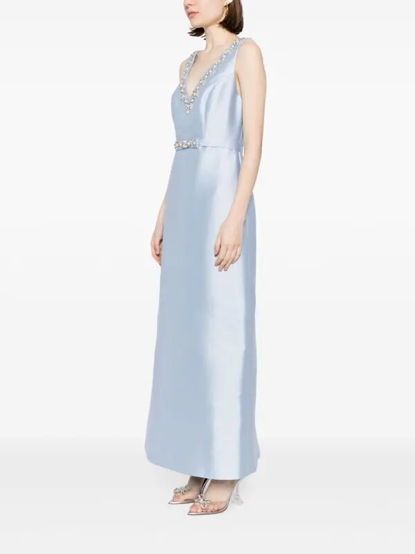 Sachin & Babi Garda Mikado Gown - Blue