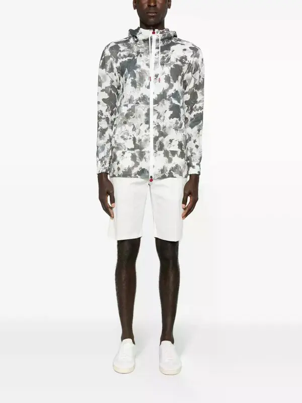 Kiton Abstract-print Linen Jacket