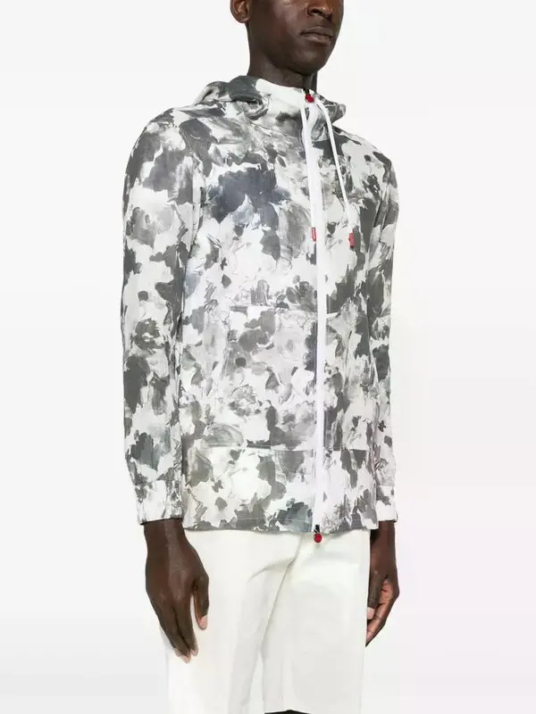 Kiton Abstract-print Linen Jacket