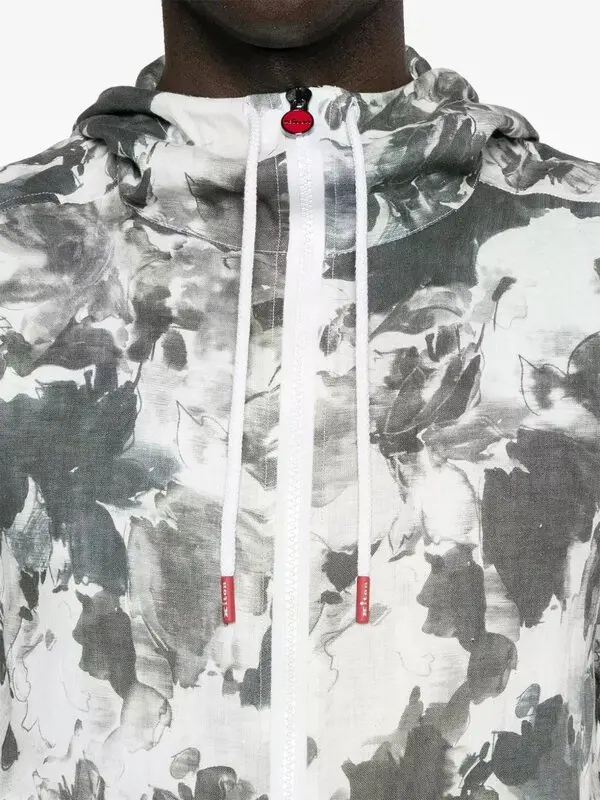 Kiton Abstract-print Linen Jacket