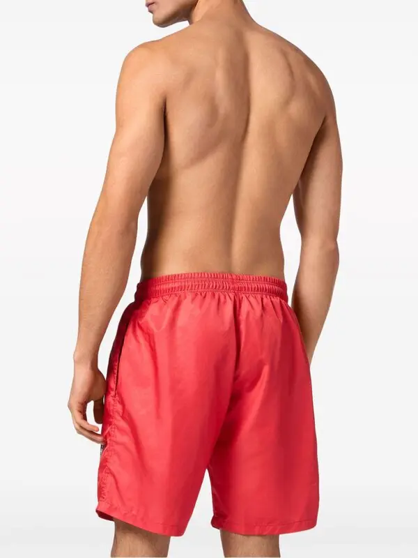 Philipp Plein Skeleton-print Swim Shorts - Red