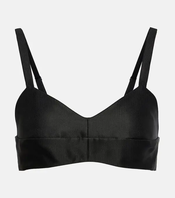 Khaite Knox Silk Bralette - Black