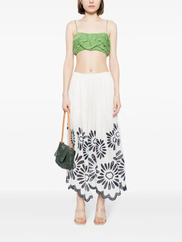 Ulla Johnson Annisa Broderie-anglaise Midi Skirt - White