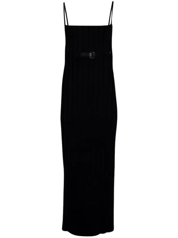 Alexander Wang Belted Ribbed-knit Dress