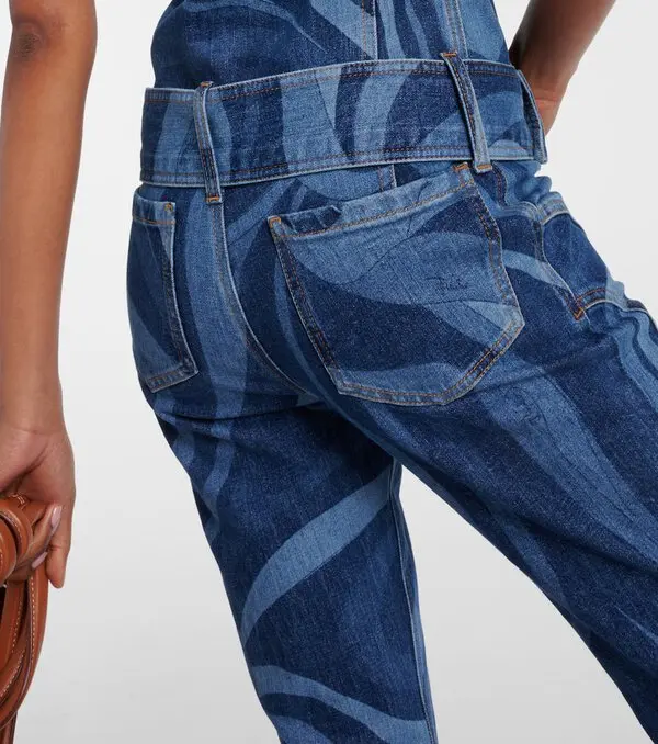 Emilio Pucci Marmo Denim Jumpsuit - Blue