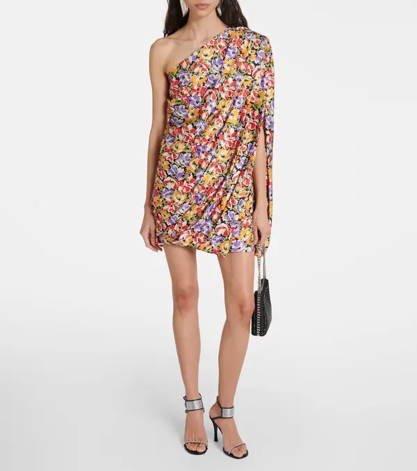 Stella McCartney Floral One-shoulder Minidress
