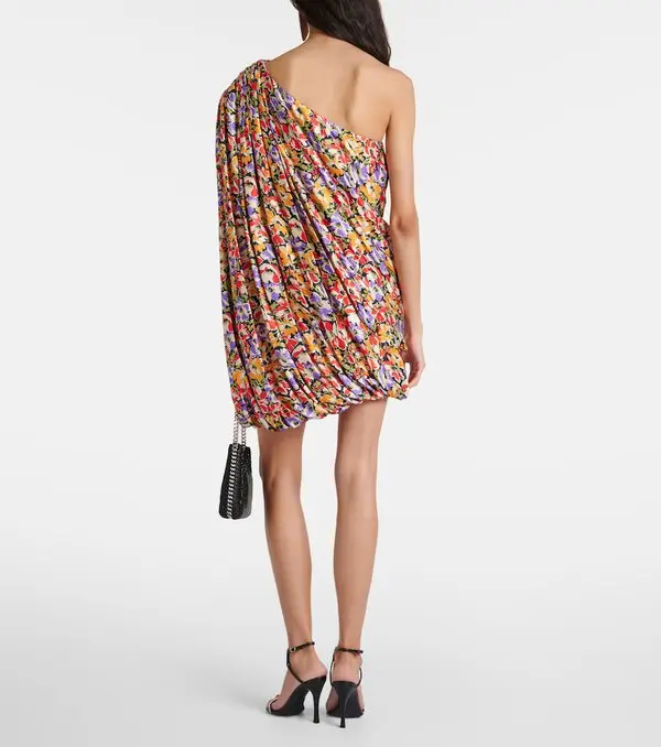 Stella McCartney Floral One-shoulder Minidress