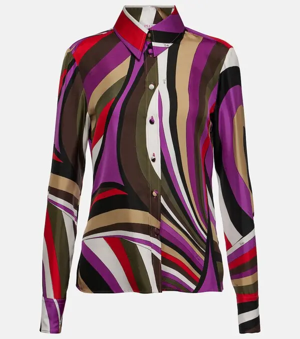 Emilio Pucci Iride Printed Silk Shirt - Multicoloured