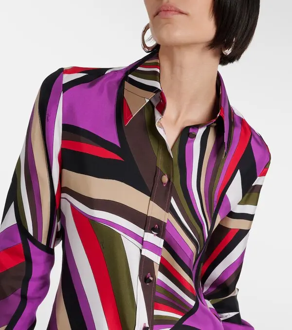 Emilio Pucci Iride Printed Silk Shirt - Multicoloured