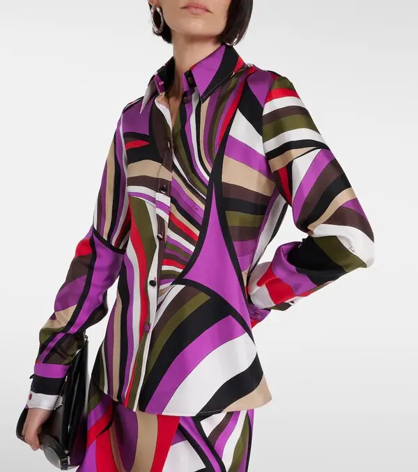 Emilio Pucci Iride Printed Silk Shirt - Multicoloured