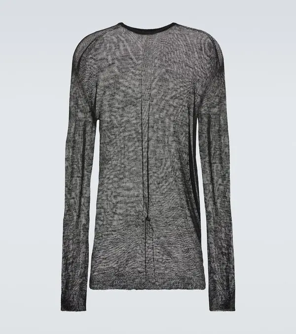 Rick Owens Wool Sweatshirt - Black
