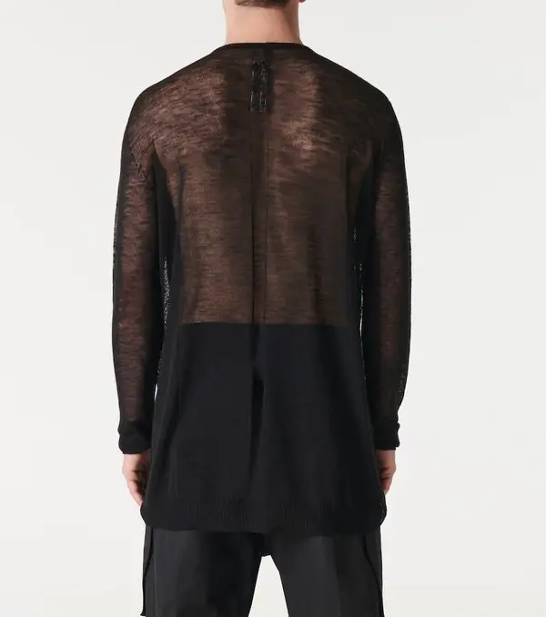 Rick Owens Wool Sweatshirt - Black