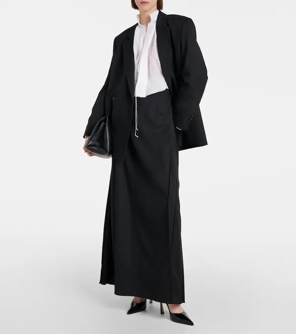 Victoria Beckham Wool-blend Maxi Skirt