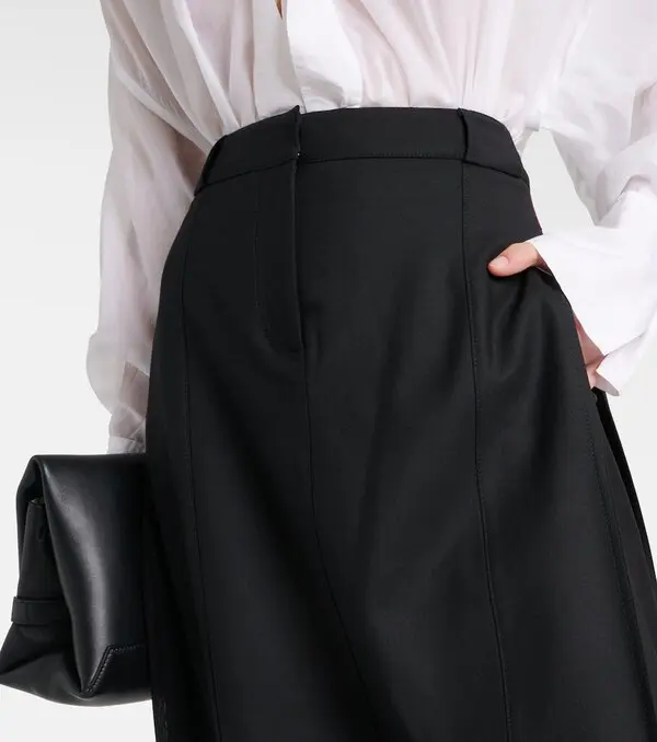 Victoria Beckham Wool-blend Maxi Skirt