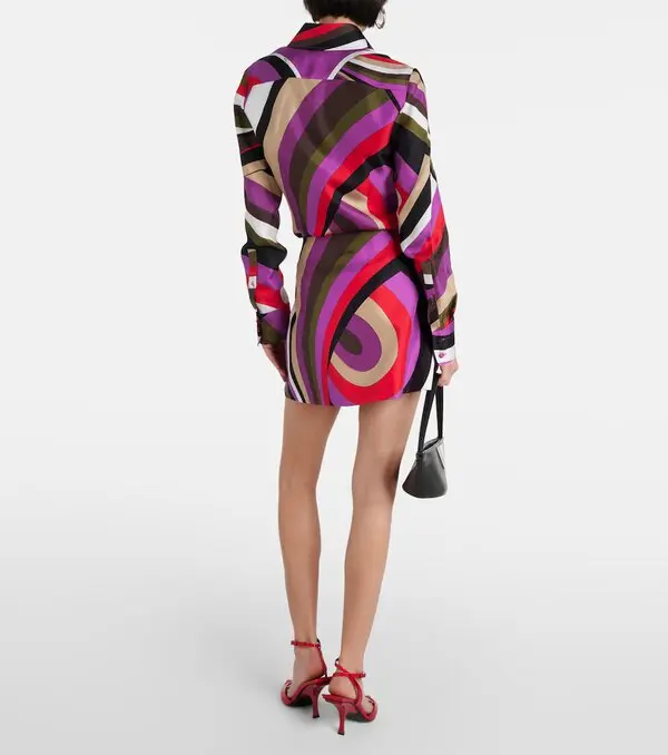 Emilio Pucci Iride Printed Silk Miniskirt - Multicoloured