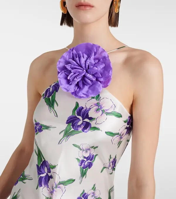 purple rodarte dress Rodarte Floral-Appliqué Gown - Purple - 40% Off