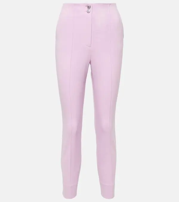 Veronica Beard Kean Cropped Slim Pants - Purple