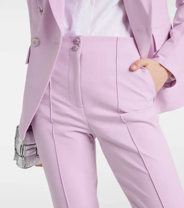 Veronica Beard Kean Cropped Slim Pants - Purple