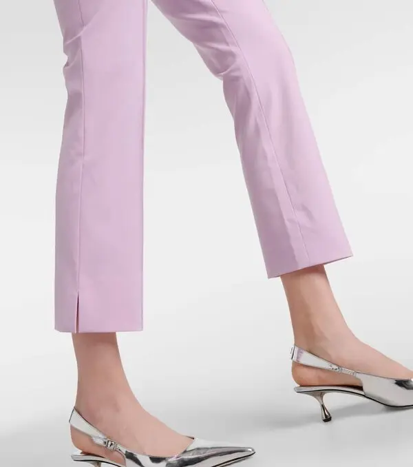 Veronica Beard Kean Cropped Slim Pants - Purple