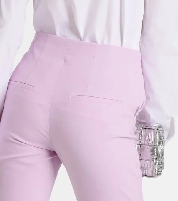 Veronica Beard Kean Cropped Slim Pants - Purple