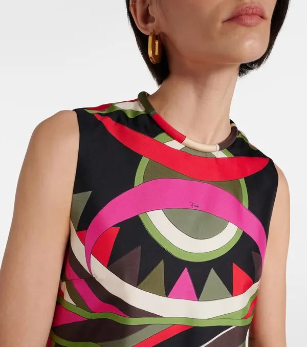 Emilio Pucci Vivara Printed Silk Minidress