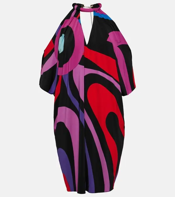 Emilio Pucci Marmo Draped Jersey Kaftan - Multicoloured