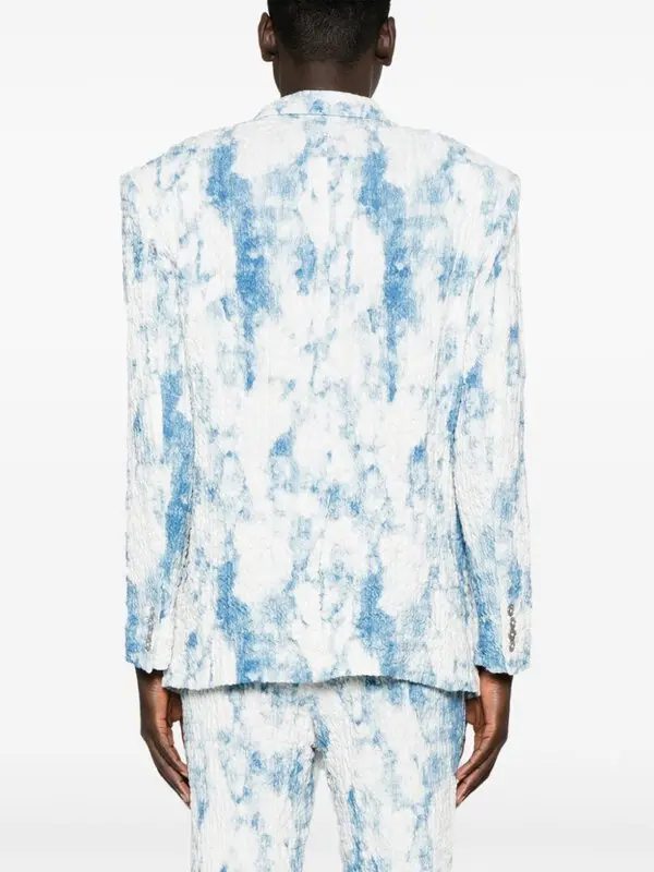 FENG CHEN WANG Seersucker Single-breasted Blazer
