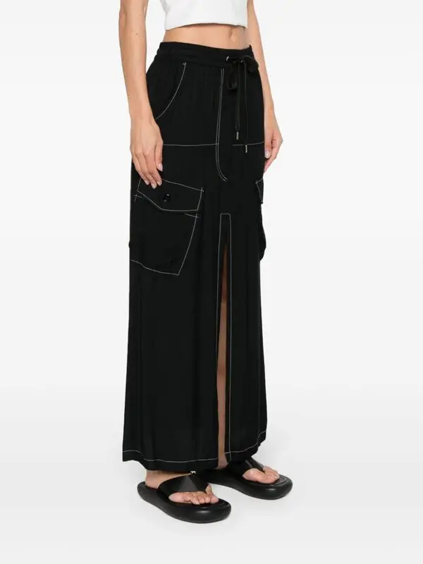 Pinko Contrast-stitching Midi Skirt