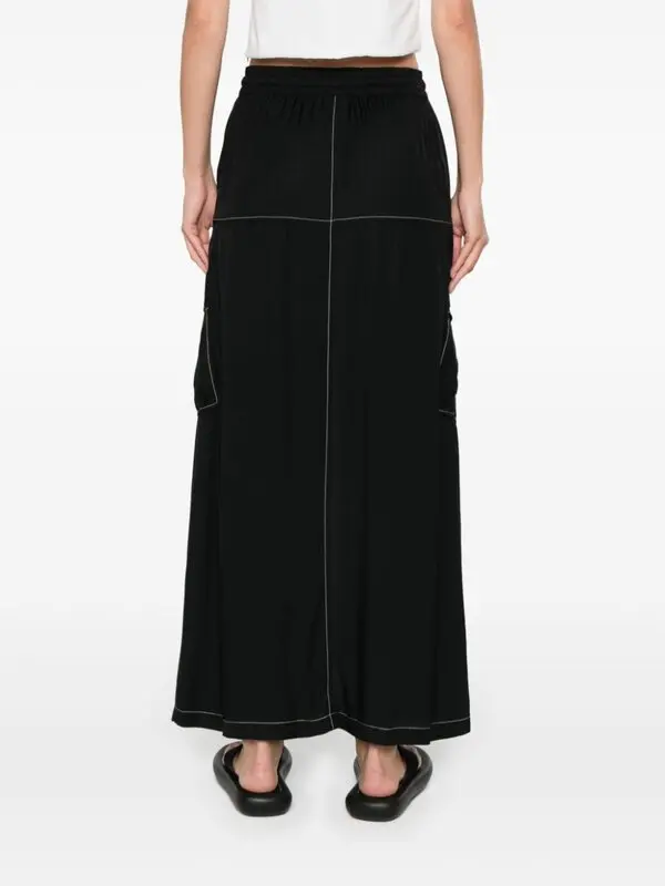 Pinko Contrast-stitching Midi Skirt