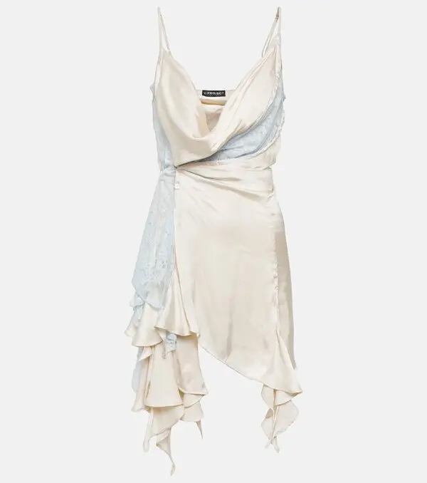 princess polly baby blue dress Buy De La Vali Yellow Fuente Ruffle Dress in Silk For Women Online main image 0